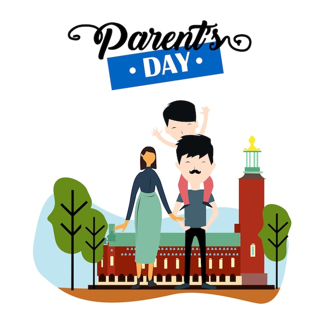 Celebrating the Joys of Family: A Parents' Day Illustration | Jiffy Designs