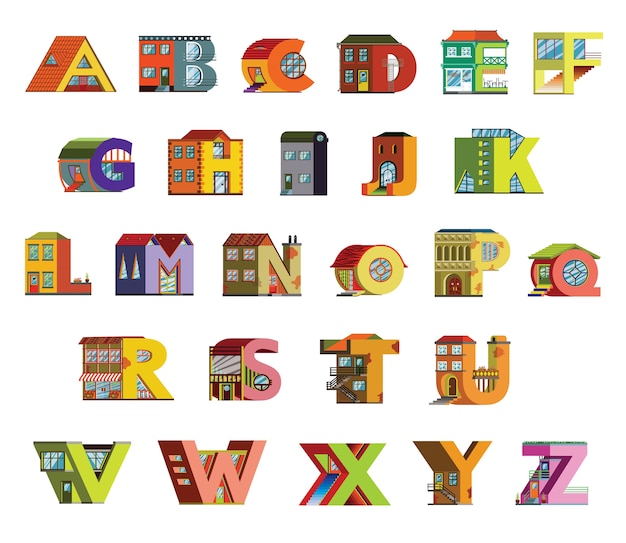 Vibrant Architectural Alphabet: A Playful Visual Exploration | Jiffy ...