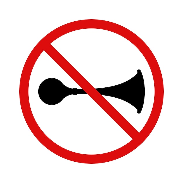 Prohibition Symbol for Loud or Blaring Noises | Jiffy Designs