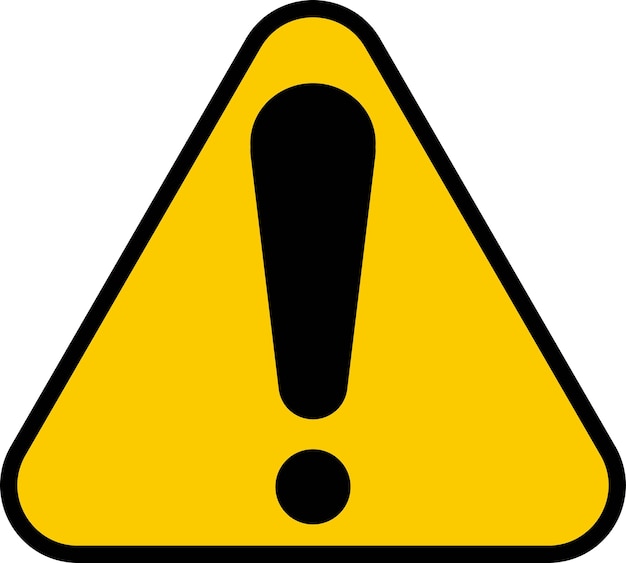 Striking Yellow Caution Symbol with Bold Black Exclamation | Jiffy Designs