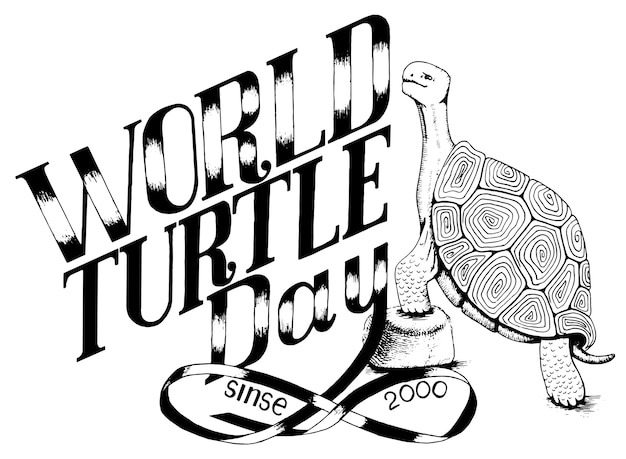 Vintage Turtle Illustration with Retro Typography Design | Jiffy Designs