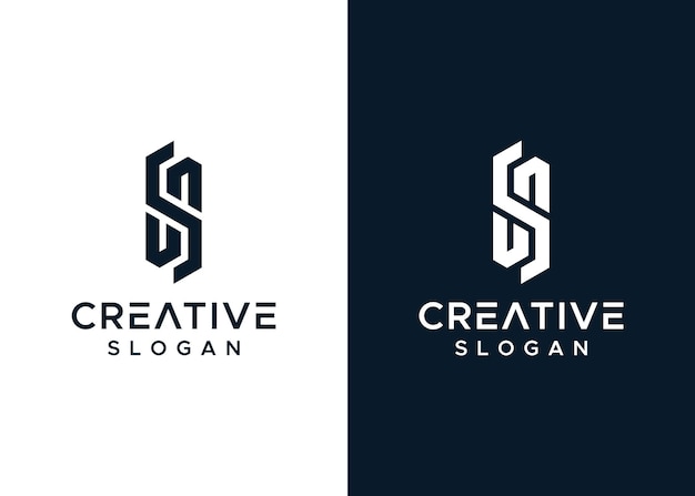 Sleek and Modern Monogram Logo with Stylized Initials | Jiffy Designs