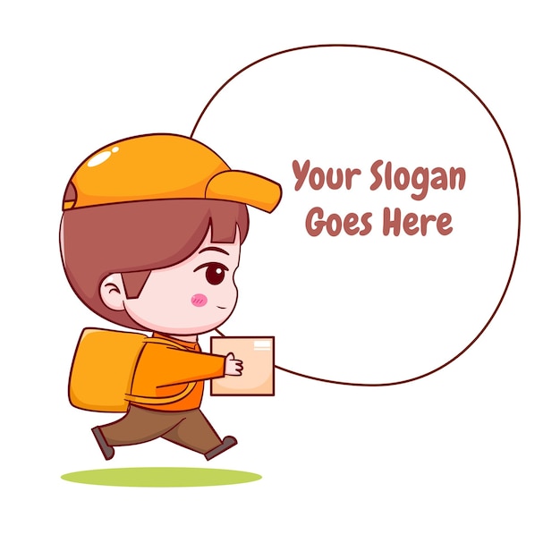 Cheerful Boy Holding Signage with Customizable Slogan | Jiffy Designs