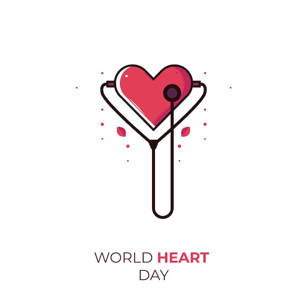 Vibrant Heart Symbol Celebrates World Heart Day | Jiffy Designs