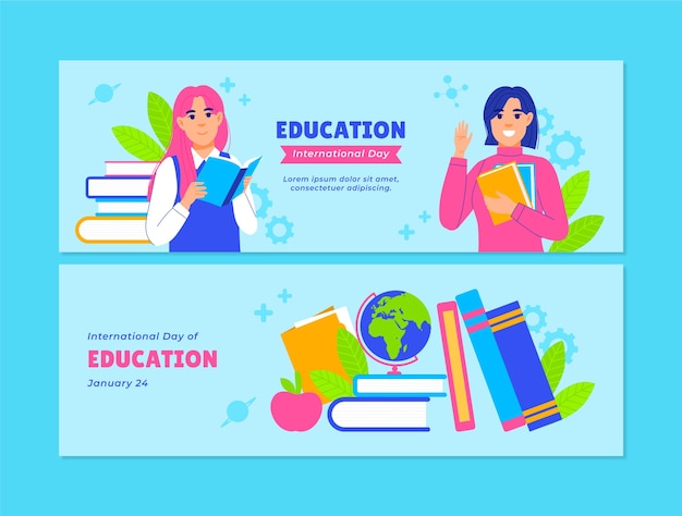 Vibrant Illustrations of Students Celebrating Education Day | Jiffy Designs