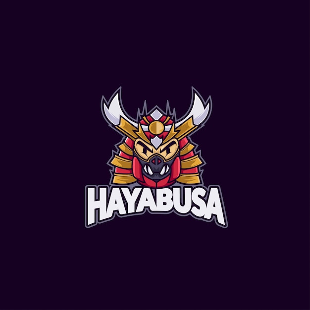 Fierce Samurai Warrior Emblem: Hayabusa | Jiffy Designs