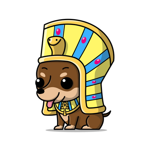 Cute Chihuahua Is Wearing Egypt God Costume Cartoon Illustration ...