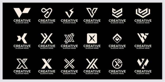 Diverse Collection of Creative Logos with Stylized Letter X Designs ...
