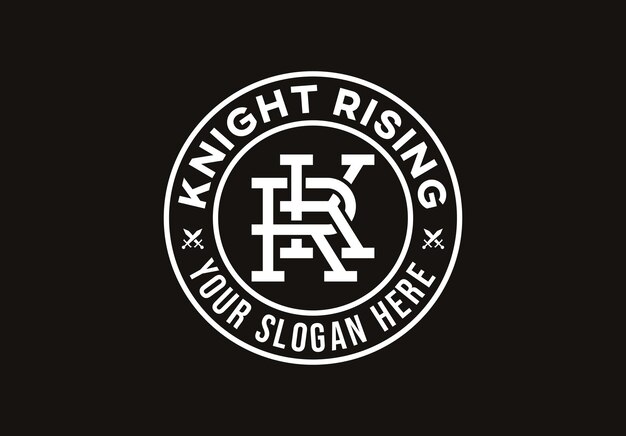 Heraldic Crest with Interlocking Initials and Motivational Slogan ...