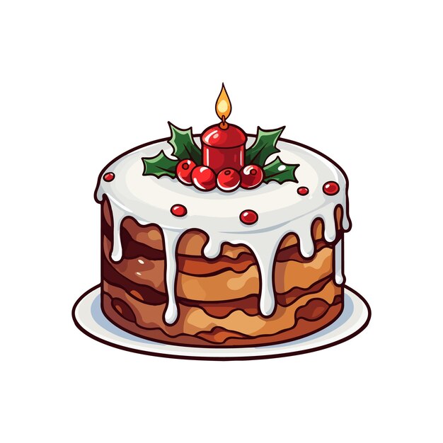 Festive Yule Log Cake with Holly and Berries | Jiffy Designs