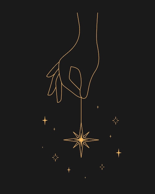 Ethereal Hand Reaching for Celestial Radiance in the Dark | Jiffy Designs