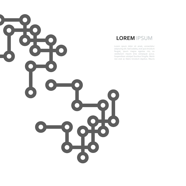 Interconnected Nodes: A Minimalist Graphic Composition | Jiffy Designs