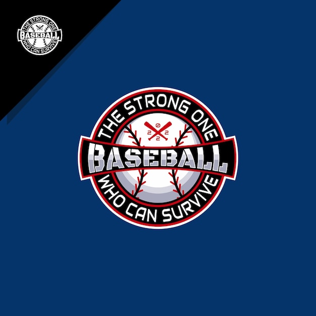 Powerful Baseball Logo with Crossed Bats and Motivational Slogan ...