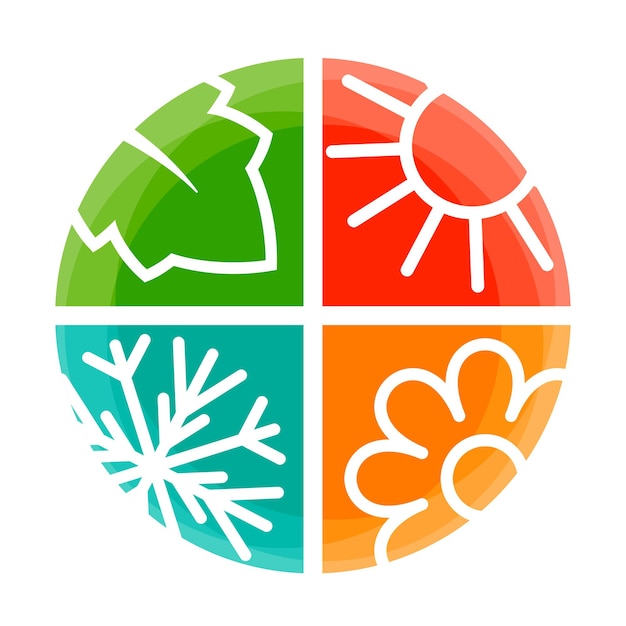 Vibrant Seasonal Symbols in Geometric Design | Jiffy Designs