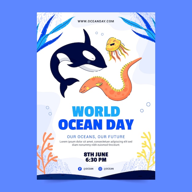 Vibrant Ocean Creatures Celebrate World Ocean Day | Jiffy Designs