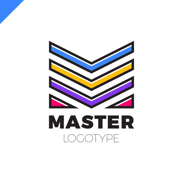 Stylized Chevron Logo with Vibrant Colors and Text | Jiffy Designs