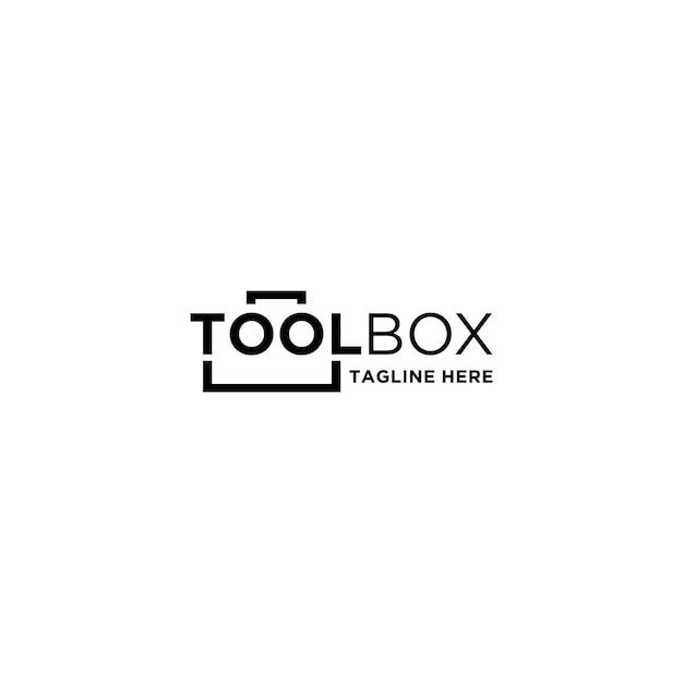 Minimalist Toolbox Logo with Sleek Typography | Jiffy Designs