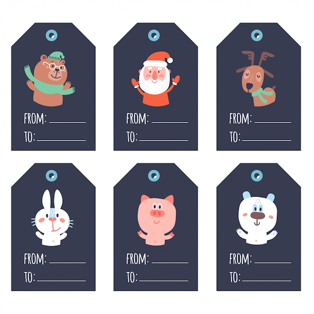 Charming Holiday Gift Tags with Whimsical Animal Characters | Jiffy Designs