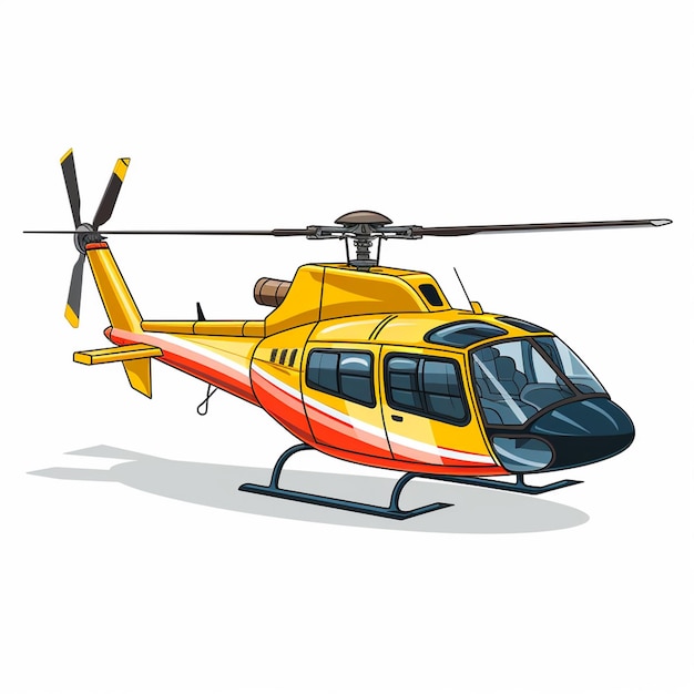 Vibrant Rescue Helicopter with Distinctive Color Scheme | Jiffy Designs