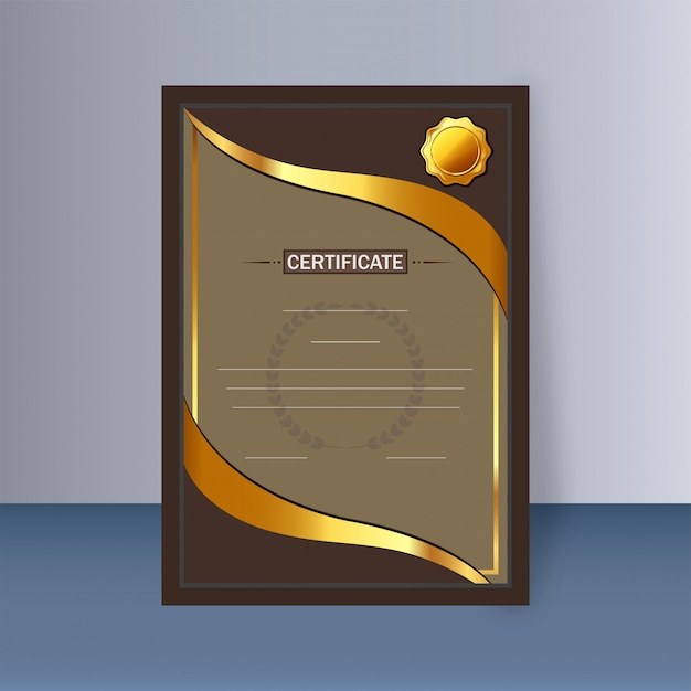 Elegant Certificate Template with Dynamic Golden Accents | Jiffy Designs