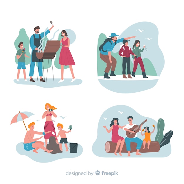 Vibrant Collection of Diverse People Engaging in Various Activities ...