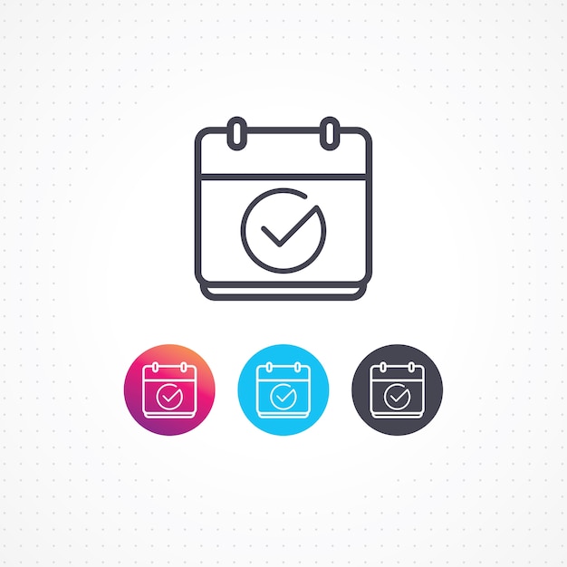Colorful Calendar Icons Indicating Approved Appointment | Jiffy Designs