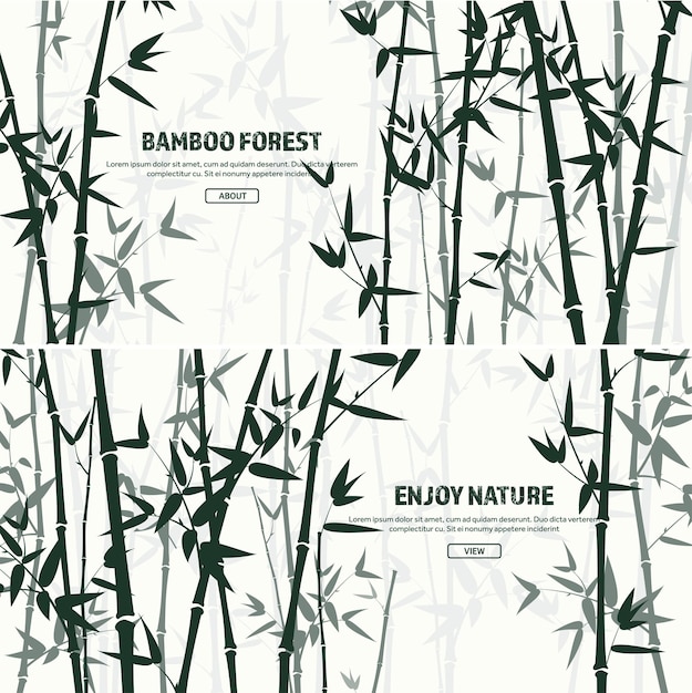 Bamboo Forest Nature Illustrations with Text Overlays | Jiffy Designs