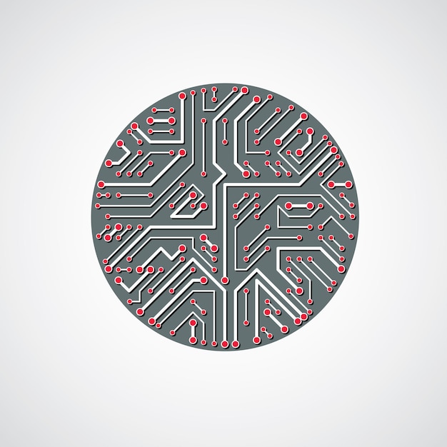 Intricate Circular Circuit Board Pattern | Jiffy Designs
