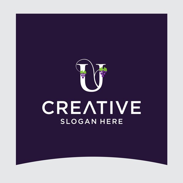 Elegant Floral U-Shaped Logo Design with Creative Slogan | Jiffy Designs