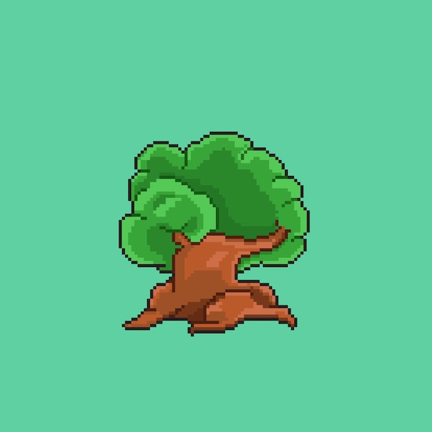 Vibrant Pixel Art Tree Stump | Jiffy Designs