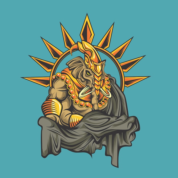 Majestic Sun God Statue with Intricate Mythical Designs | Jiffy Designs