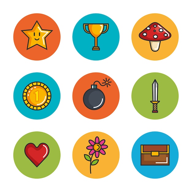 Vibrant Collection of Playful Symbols and Icons | Jiffy Designs