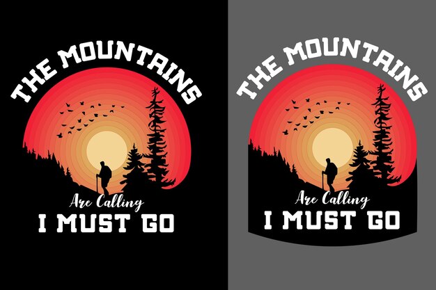 Majestic Sunset Silhouette of Trekker in Mountains | Jiffy Designs