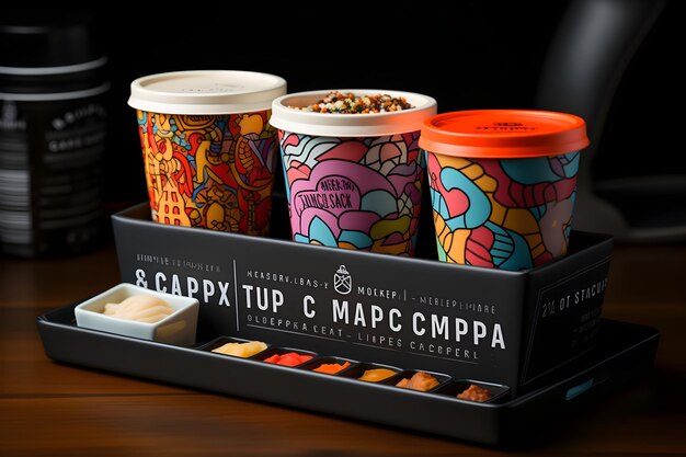 Vibrant and Playful Snack Cups with Captivating Designs | Jiffy Designs