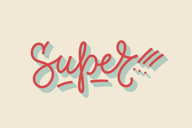 Vibrant Retro-Inspired 'Super' Lettering Design | Jiffy Designs
