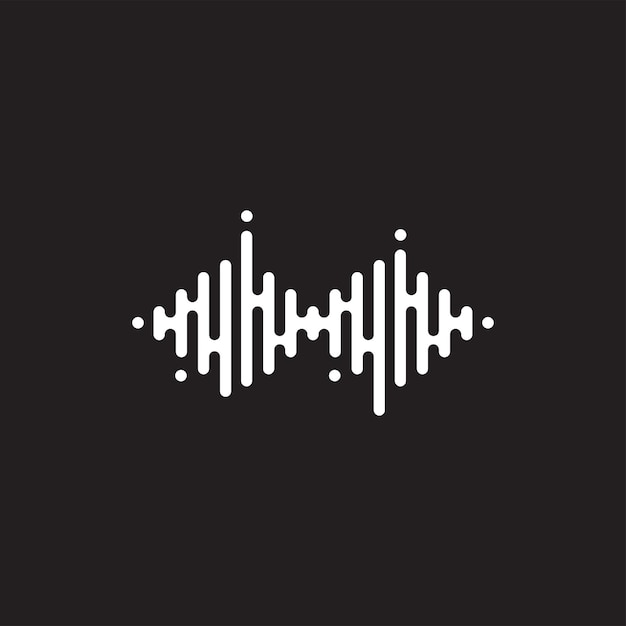 Minimalist Geometric Sound Wave Pattern on Dark Background | Jiffy Designs