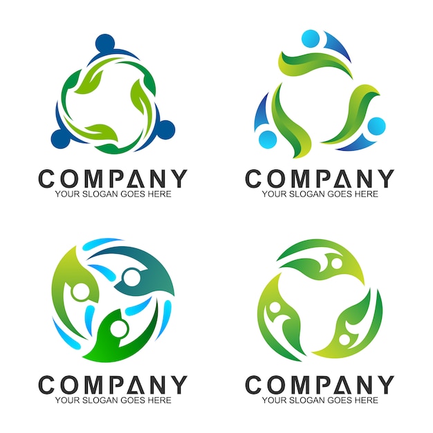 Vibrant Interconnected Figures Symbolize Community Unity | Jiffy Designs