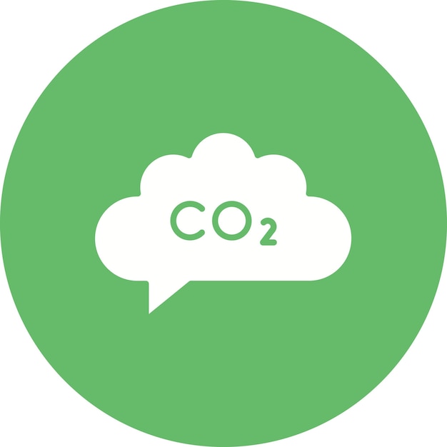 Eco-Friendly Cloud Icon Symbolizing Carbon Dioxide Emissions | Jiffy ...