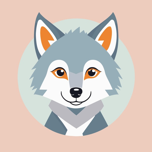 Charming Illustration of a Friendly Gray Wolf | Jiffy Designs