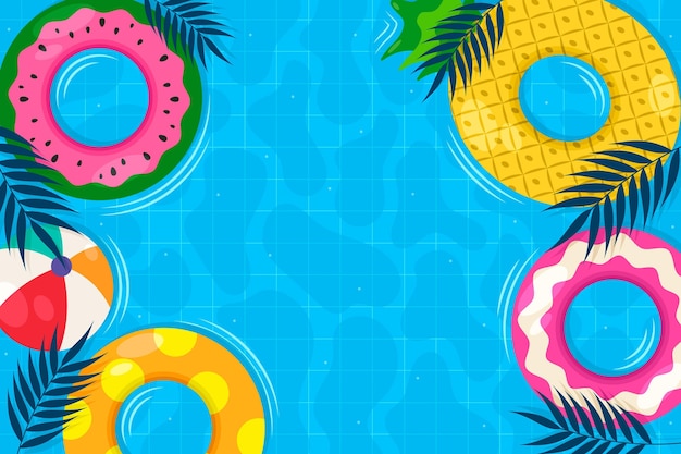 Vibrant Tropical Floats Adrift in Refreshing Pool | Jiffy Designs