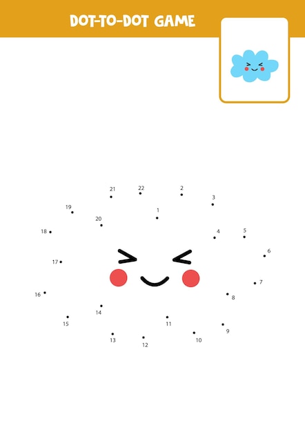 Cheerful Dot-to-Dot Cloud and Smiley Face Game | Jiffy Designs