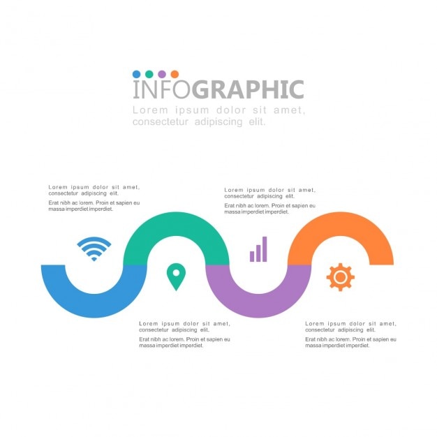 Colorful Infographic Design with Winding Path and Icons | Jiffy Designs