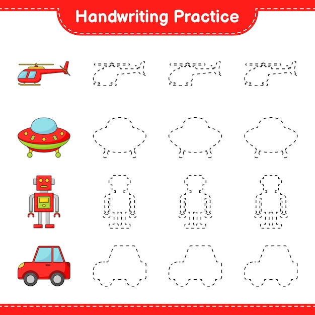 Engaging Handwriting Practice with Vibrant Toy Illustrations | Jiffy ...