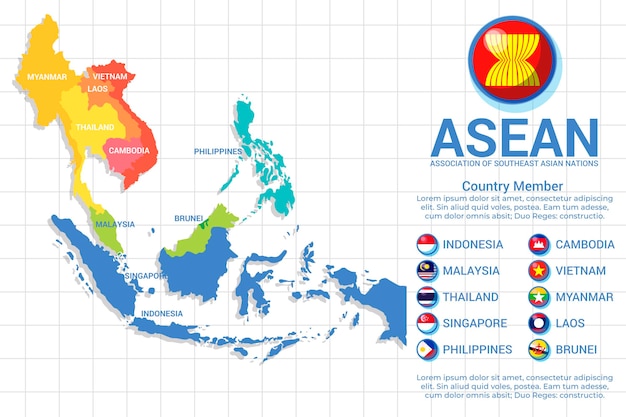 Vibrant ASEAN Map: Exploring the Diverse Member Nations | Jiffy Designs