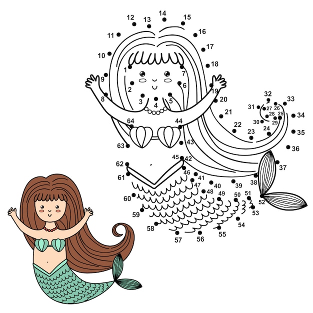 Enchanting Mermaid Dot-to-Dot Adventure | Jiffy Designs
