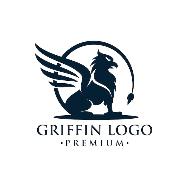 Majestic Winged Griffin Emblem with Regal Silhouette | Jiffy Designs