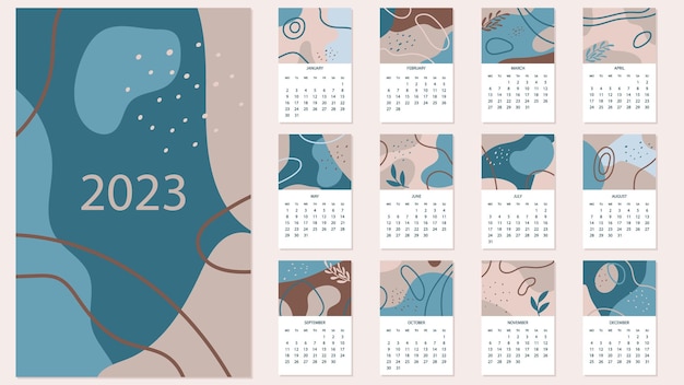 Whimsical Organic Shapes and Patterns 2023 Calendar | Jiffy Designs