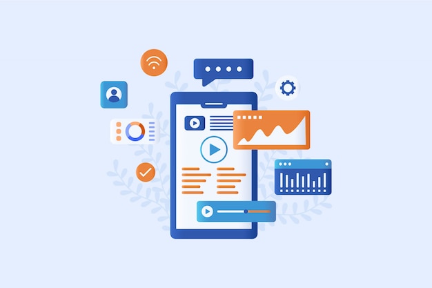 Vibrant Mobile Analytics Dashboard with Diverse Data Visualizations ...