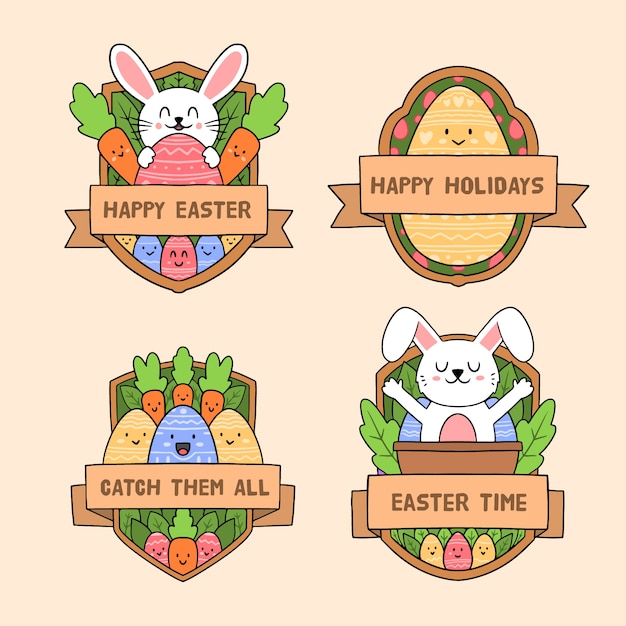 Delightful Easter Bunny Emblems and Badges Collection | Jiffy Designs