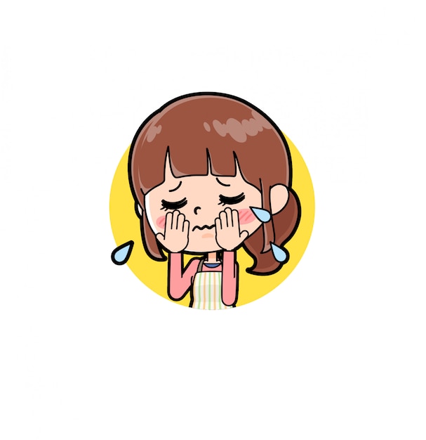 Adorable Chibi Girl Crying with Tears of Sorrow | Jiffy Designs